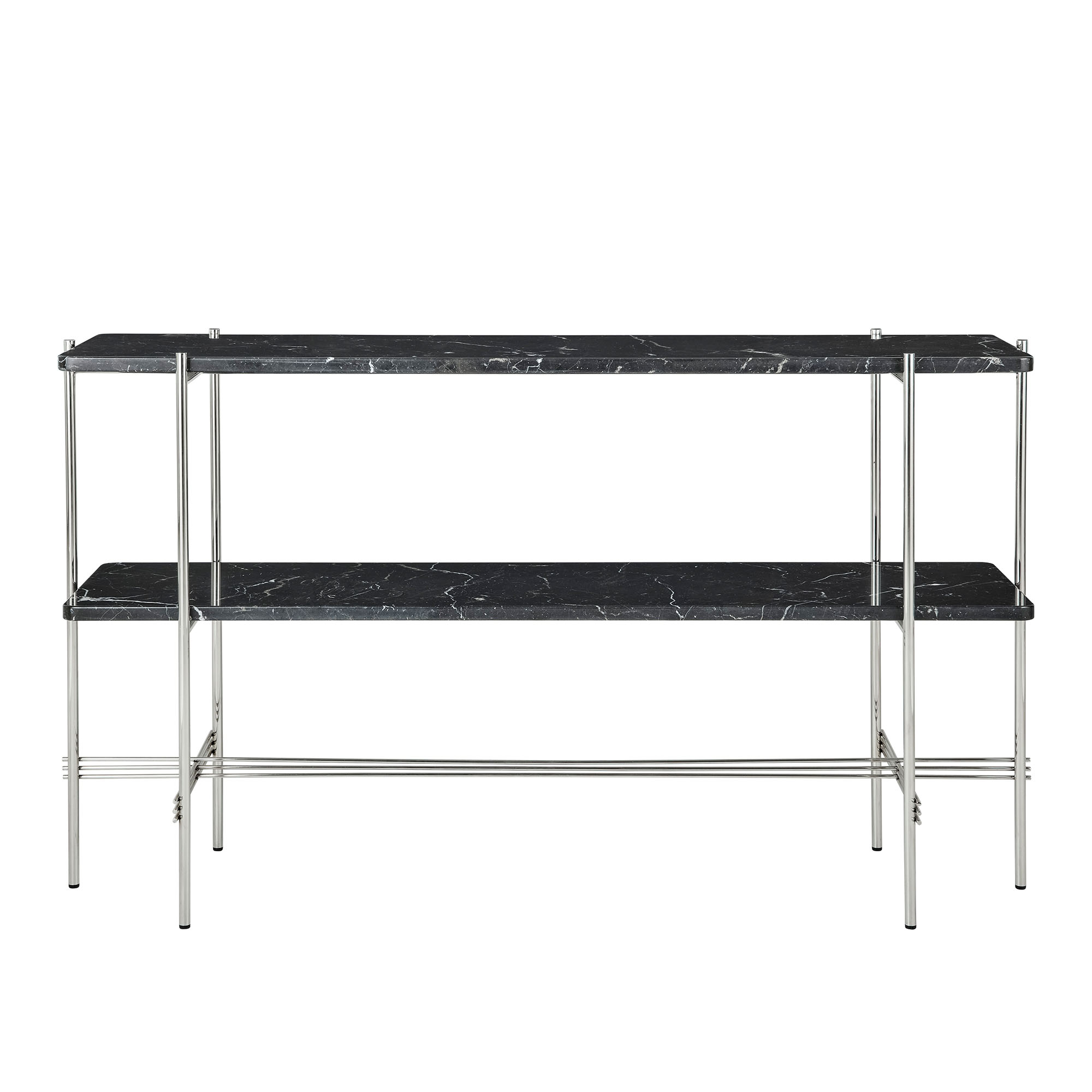 Kjøp TS Console, 120x30x72, 2 racks Polished Steel Base Fra Gubi ...