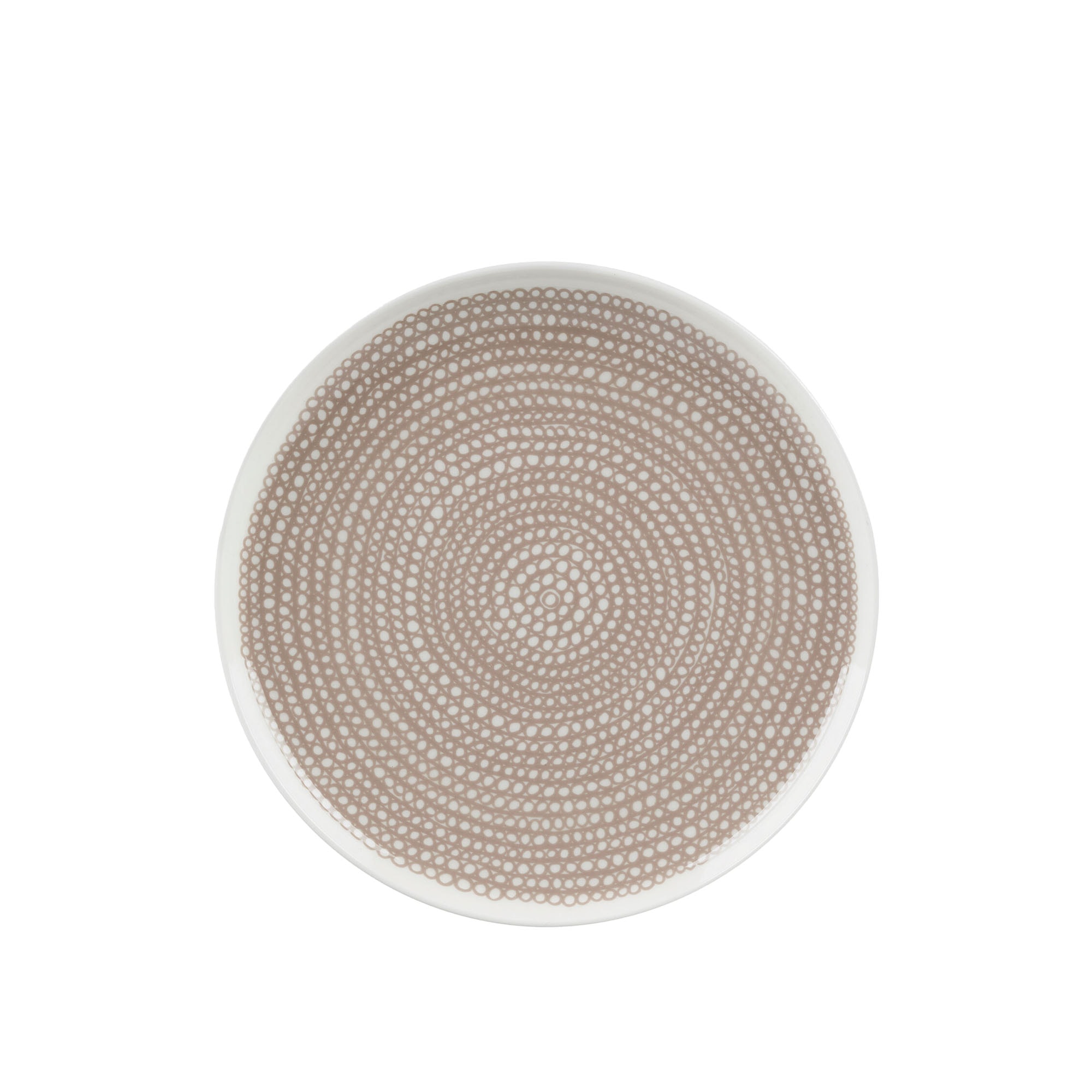 Kjøp Siirtolapuutarha Plate 25 cm White, Beige Fra Marimekko | Länna möbler